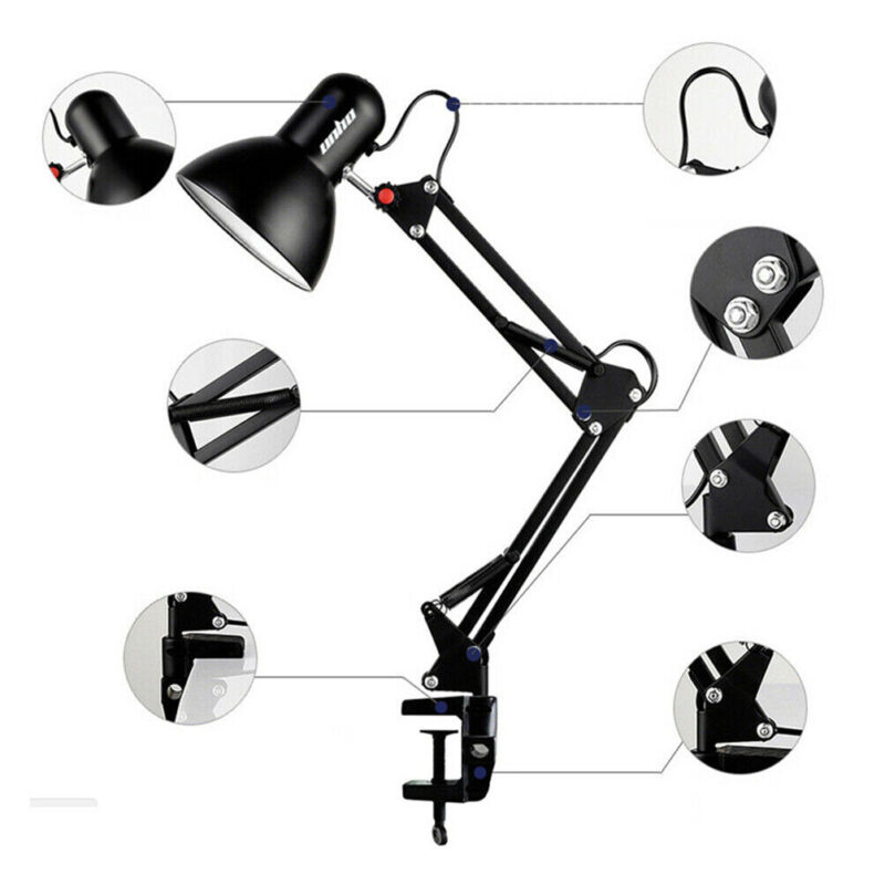 Desk & Office Lamp with Fixing Clamp & Stretchy Arm – www.dokancairo.com