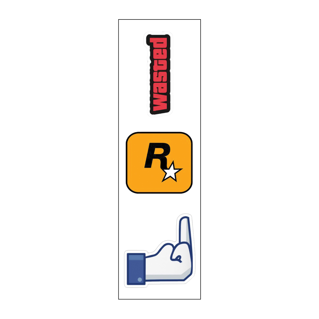 Rockstar Games Vinyl Sticker Pack Reusable & Waterproof – www ...
