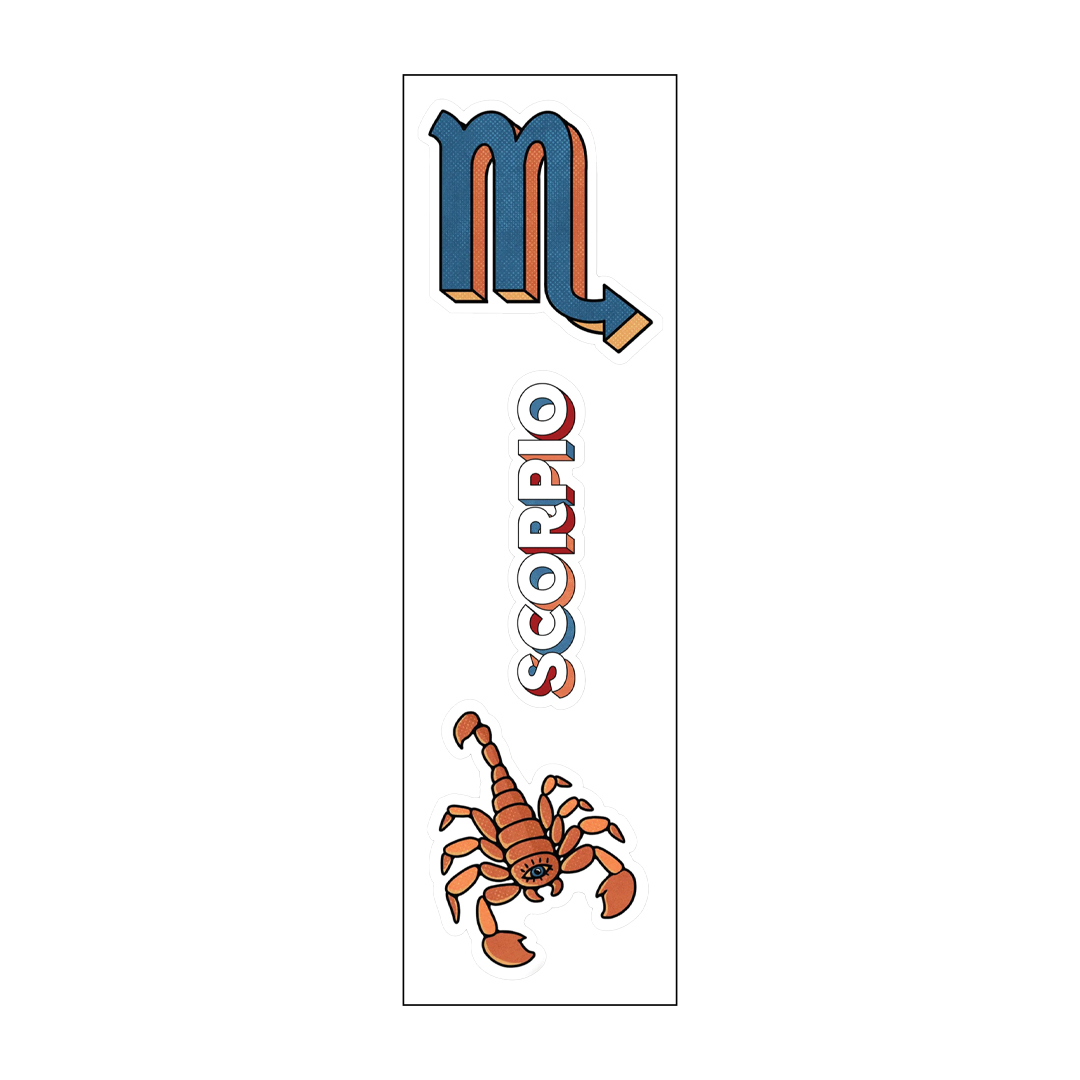 Scorpio Zodiac Vinyl Sticker Pack Reusable & Waterproof – www ...